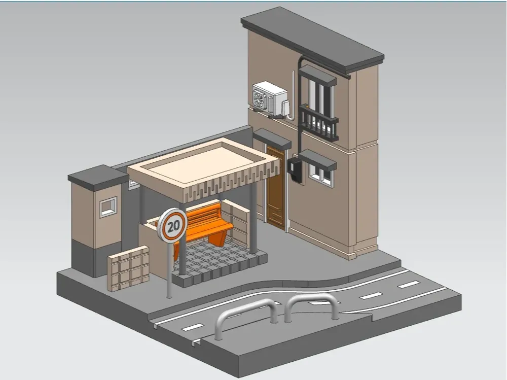 Micro Street Scene Series III—A Corner of the Street by user_2514277718 ...