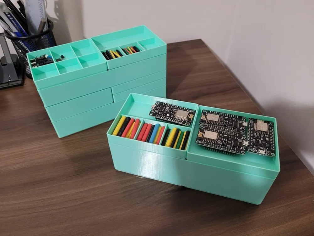 Stackable, module tray, bin, organizer by HobokenMakerWorld: Download ...