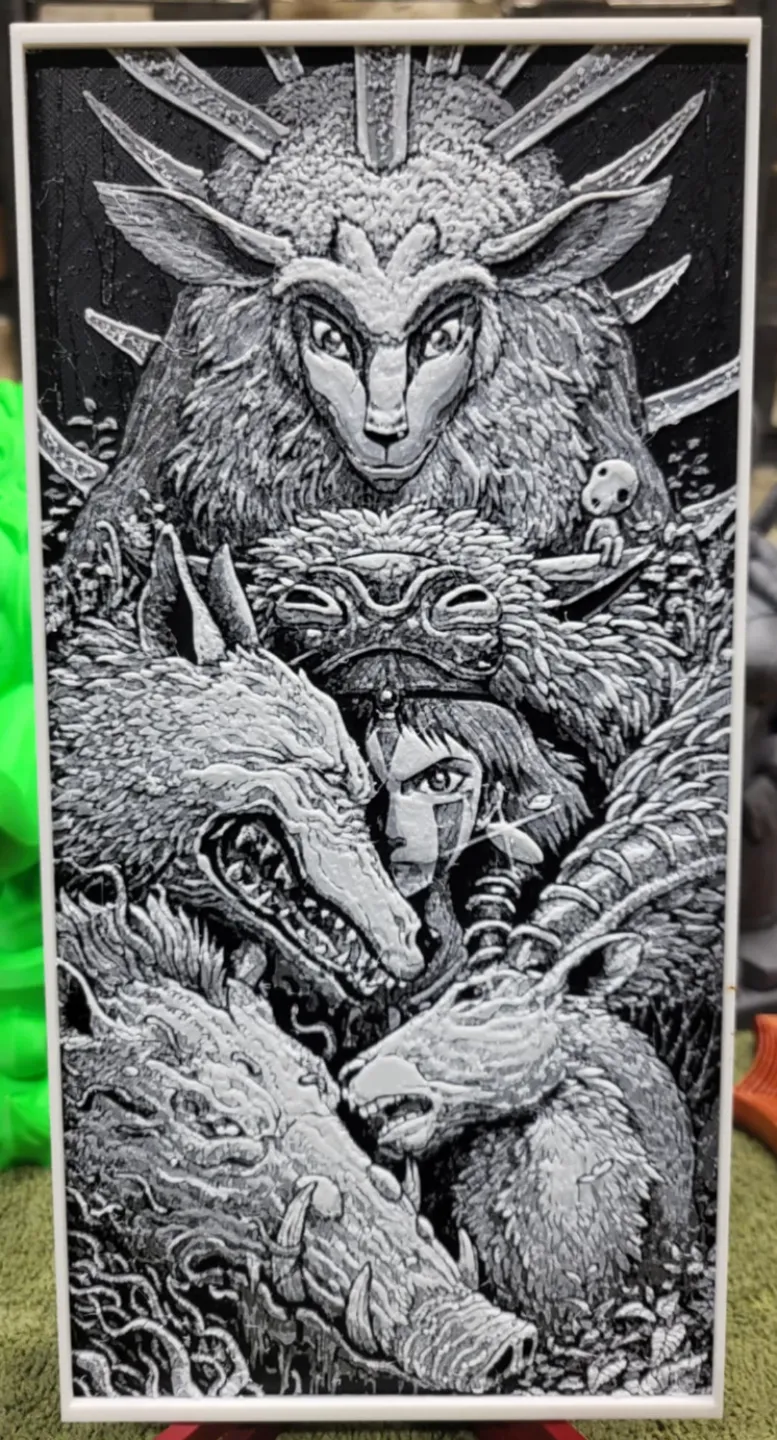 Princess Mononoke Hueforge by 3Deez Prints - MakerWorld