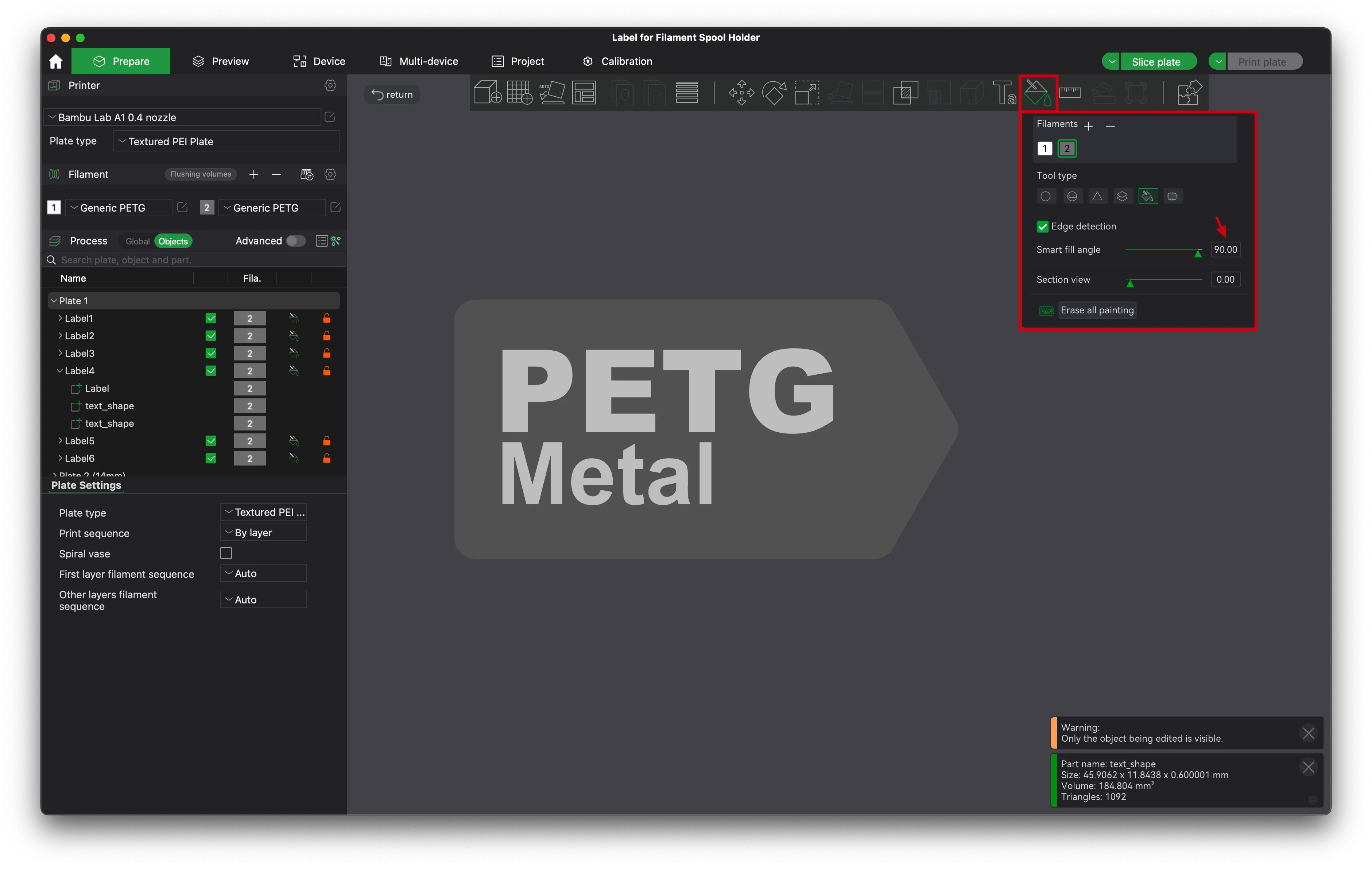 Label for Filament Spool Holder - Free 3D Print Model - MakerWorld