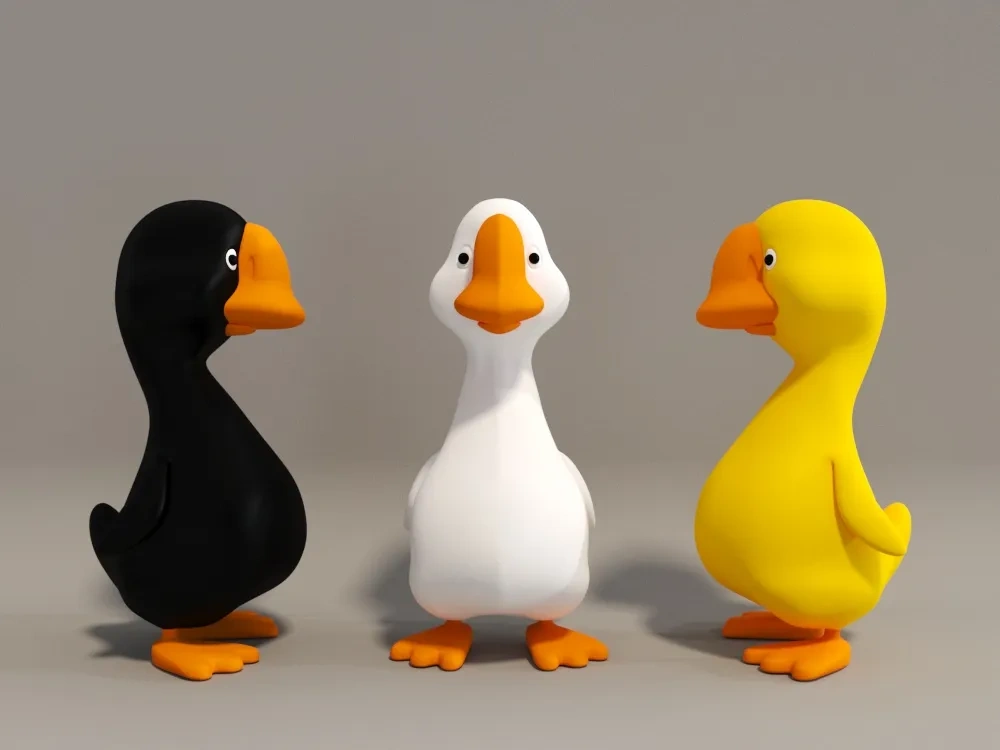 Cartoon Goose Figurine by 天天向上 MakerWorld: Download Free 3D Models