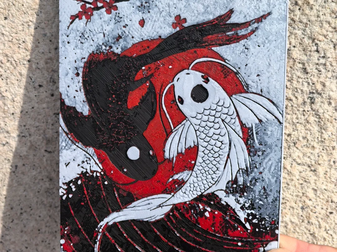 Tai Chi Yin Yang Double Fish Bookmark by user_839371684 - MakerWorld