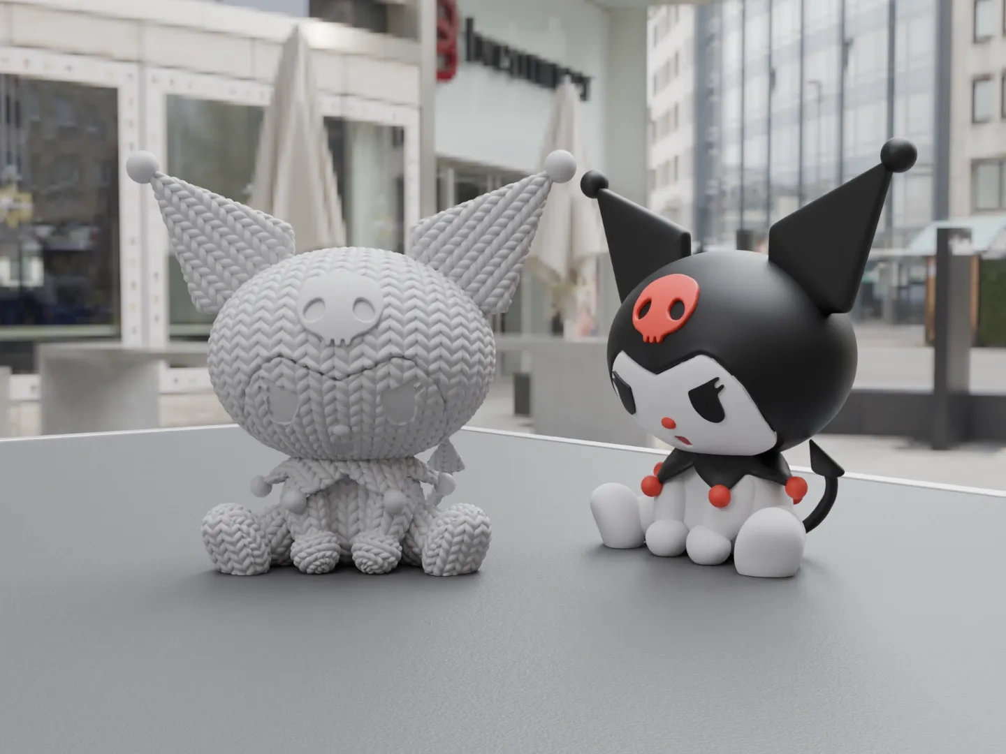 Boneco de Kuromi criativo, versão em tricô (8cm de altura) por liupeiyty - Mundo do Criador