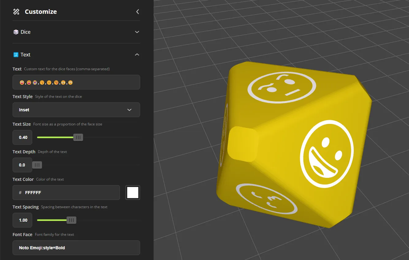 Dice Maker - Parametric Dice (non-AMS) by Koolm MakerWorld: Download ...