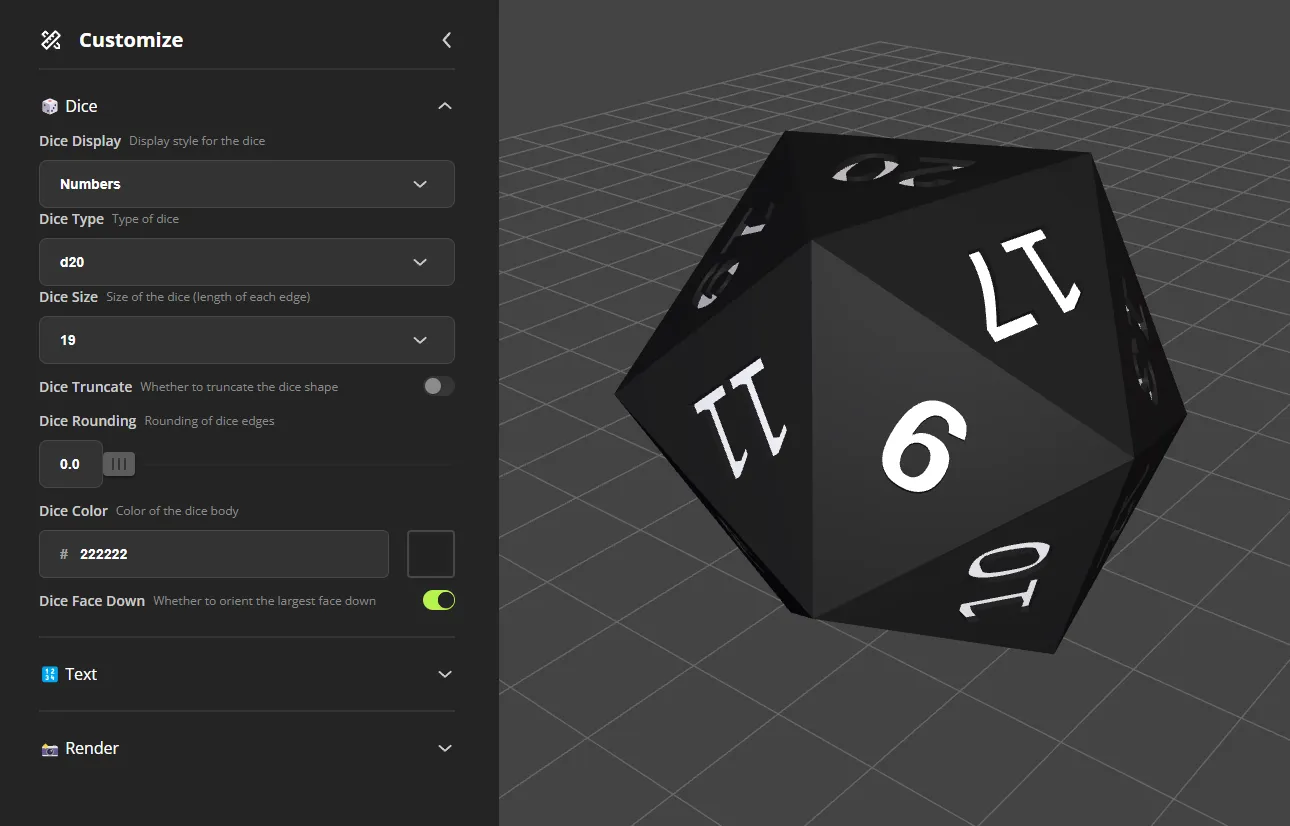Dice Maker - Parametric Dice (non-AMS) by Koolm MakerWorld: Download ...