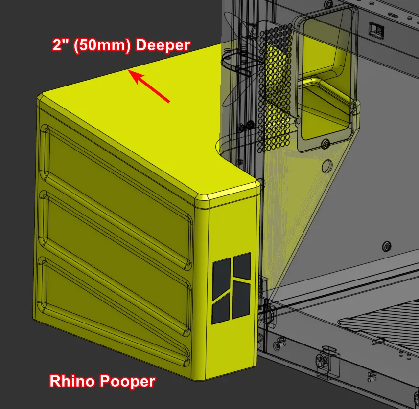 Poop Chute Bin Cat Defender - X1C P1S P1P P2S - Free 3D Print Model ...