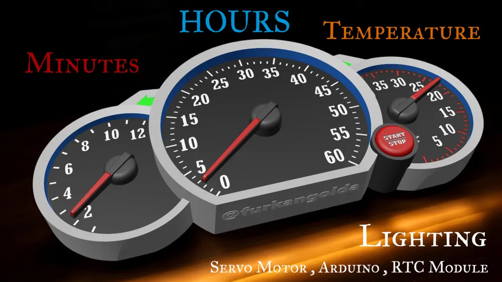 Car Speedometer Clock by FURKAN GÖLDAĞI - MakerWorld