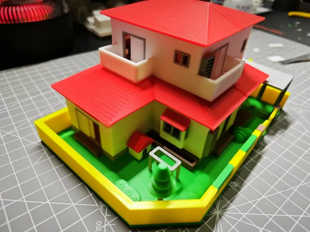 Crayon Shin-chan's House (Multicolor Openable) - Free 3D Print Model ...