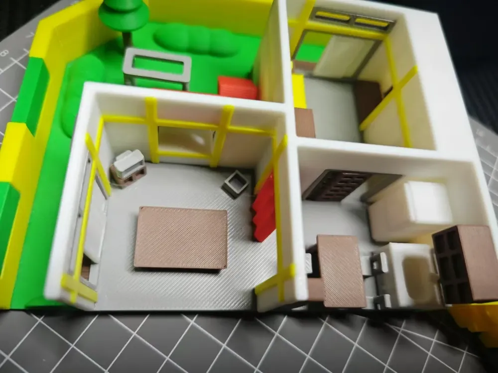 Crayon Shin-chan's House (Multicolor Openable) - Free 3D Print Model ...
