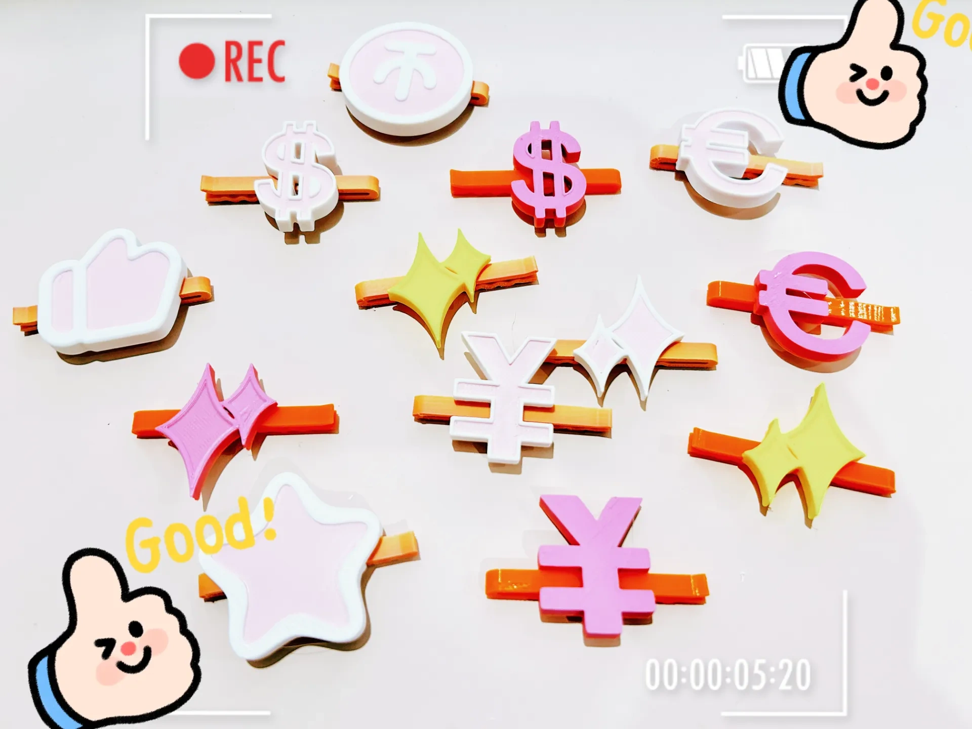 【Must-have for Street Vendors】Small Money Hair Clips/One-Click Triple ...