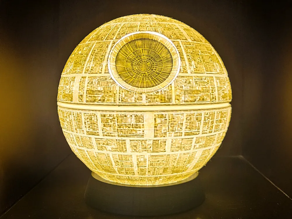 Death Star Lamp lampshade with led 7w bulb socket Remixed by UncleGeek ...