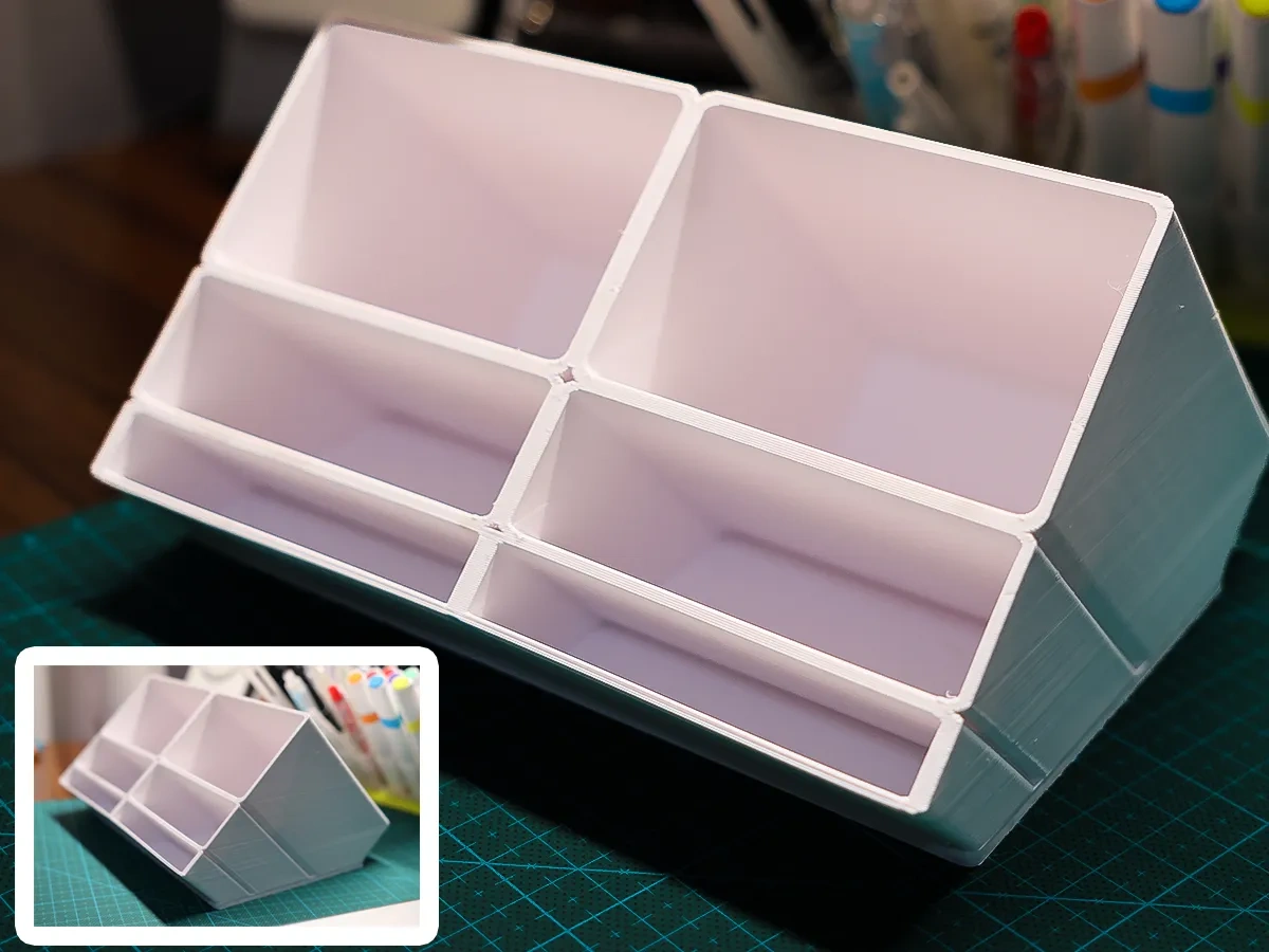 Horizontal Pen Holder - Storage Box【Desktop Organizer】 by 琪辰言 - MakerWorld