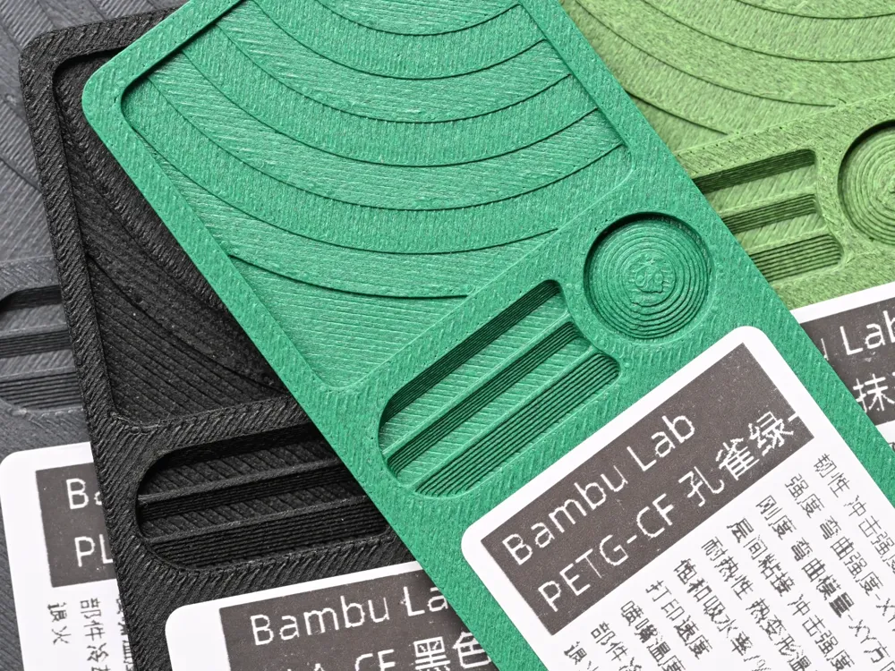 Filament Sample Swatch with Layered Texture and Transparency Display ...