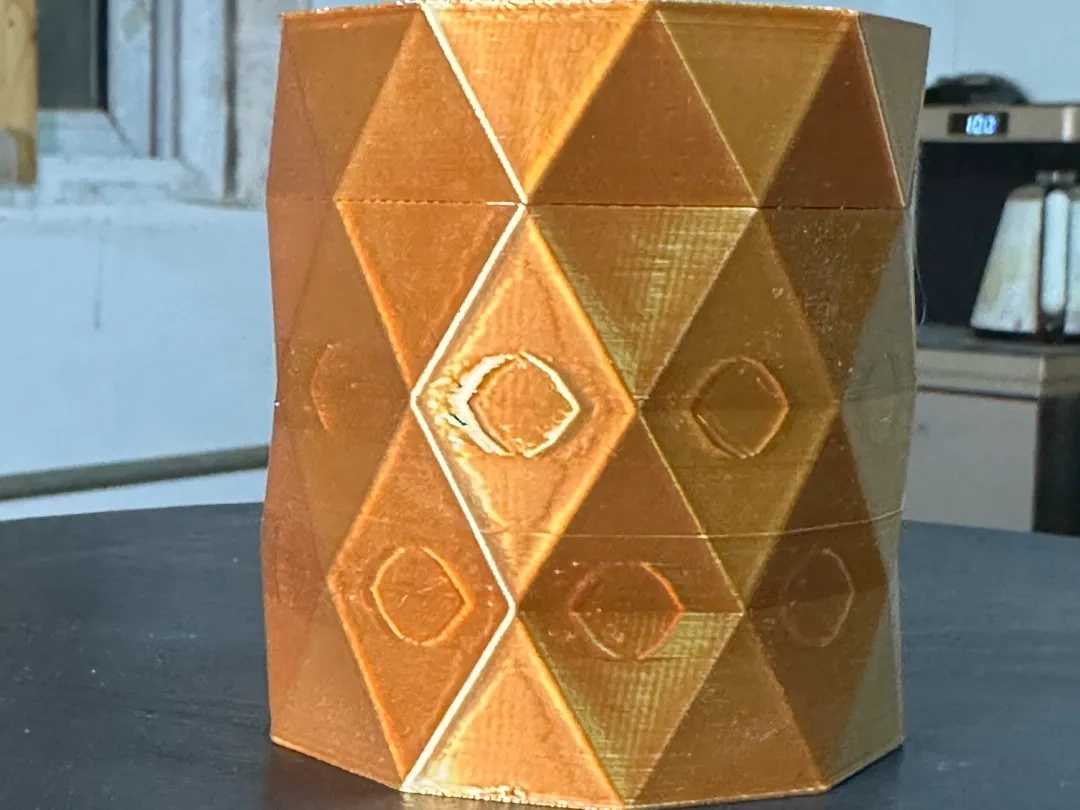 Rhombus-Faced Threaded Storage Jar by user_4158588850 - MakerWorld