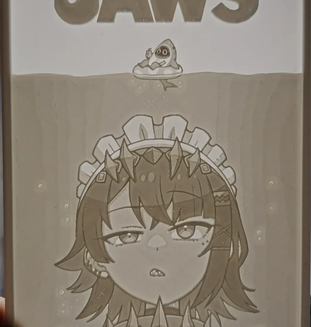 Zero Zone Shark Girl Eileen Shark Cloth Lithophane by 神奇大牛马 - MakerWorld