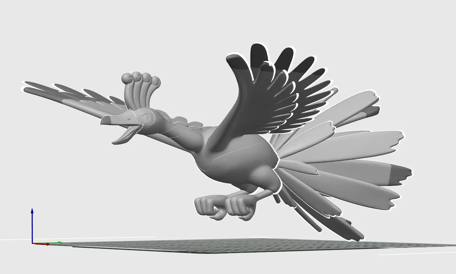 249 Lugia Dark Lugia Flying Pose by Ikeda MakerWorld: Download Free 3D ...