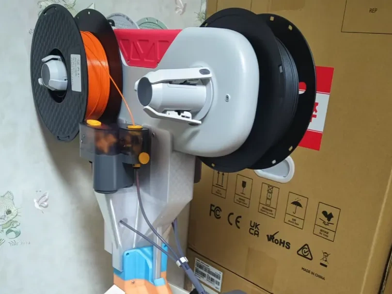 Bambu Lab A1 AMS lite top-mounted filament rack, top feed, easier ...