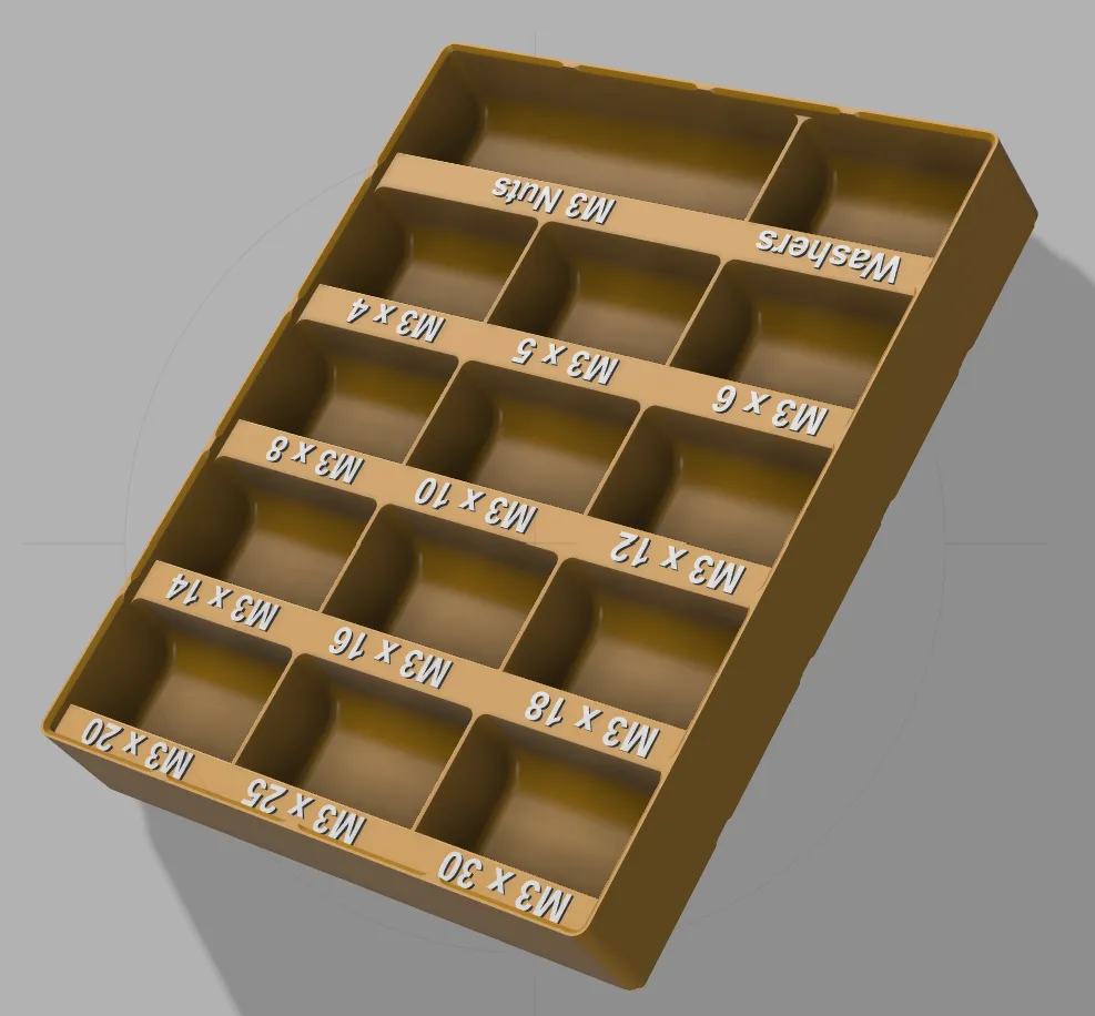 M3 Screw / Nut tray Storage - Free 3D Print Model - MakerWorld