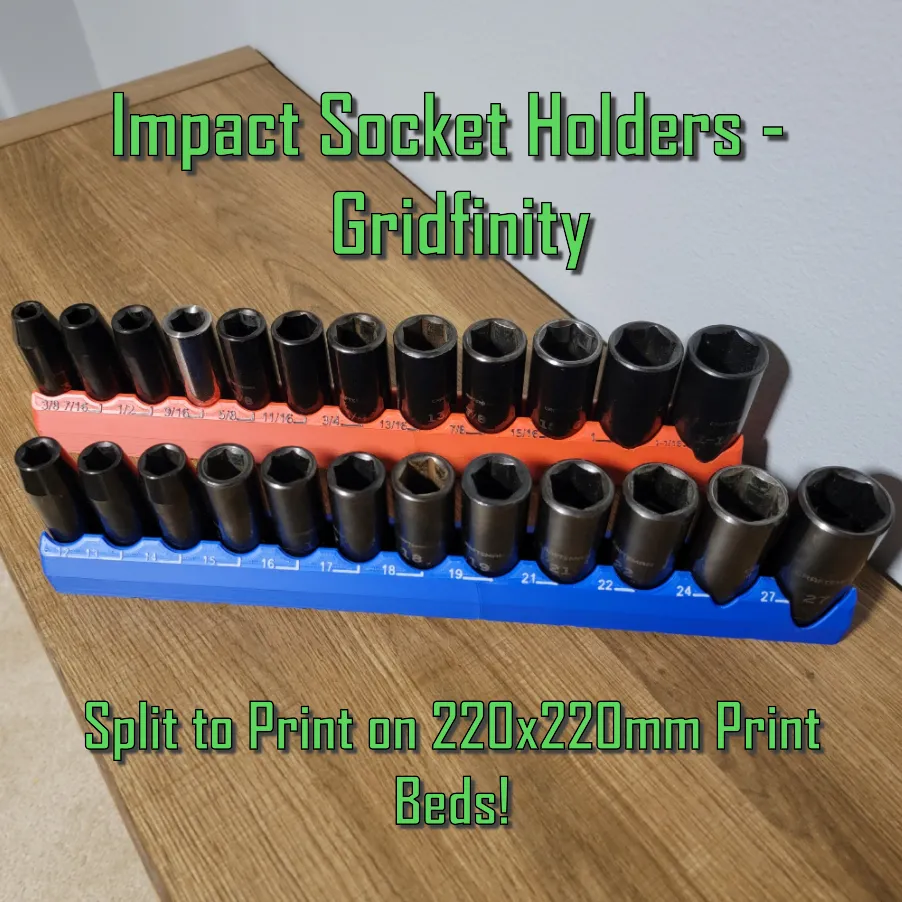 Impact Socket Holders - Gridfinity by ADHDid MakerWorld: Download Free 3D Models