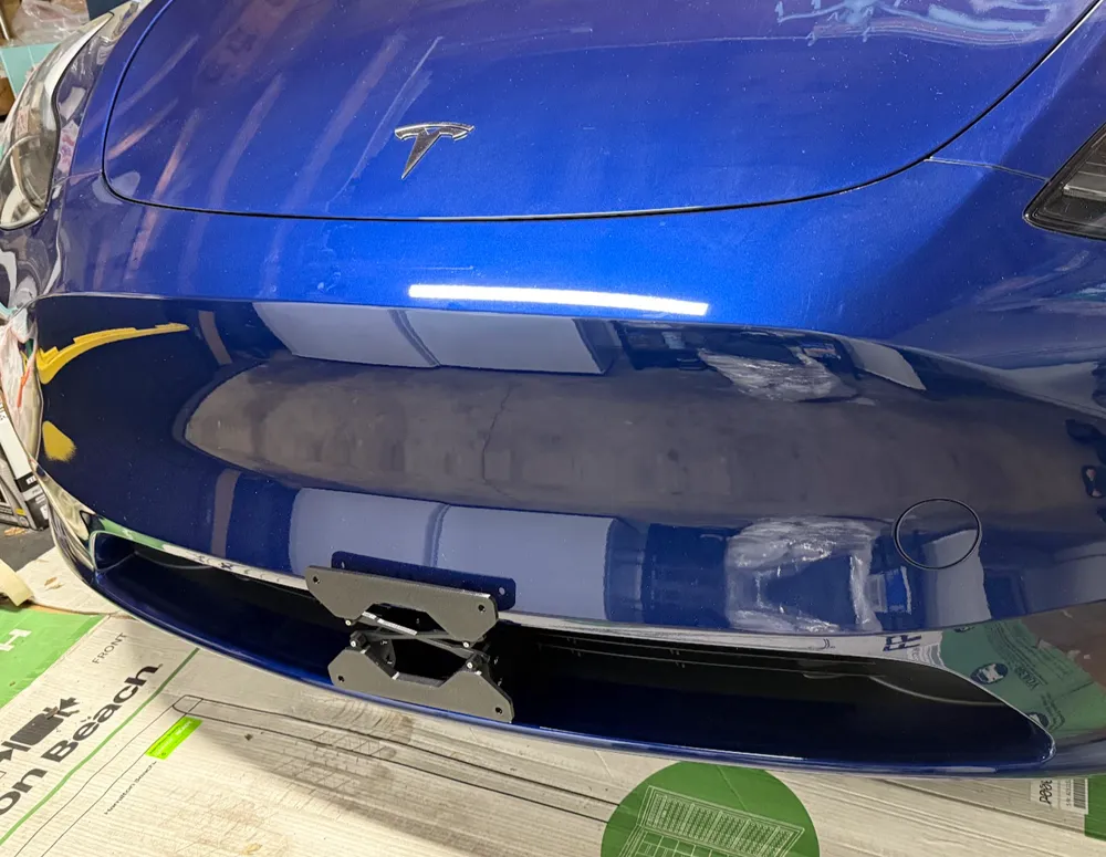 Tesla Model Y Front License Plate Mount - M3 Bolts Remixed by Chewey ...