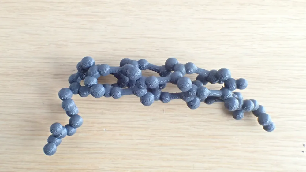 Peptide backbone of alpha helix - balls and sticks - Free 3D Print ...