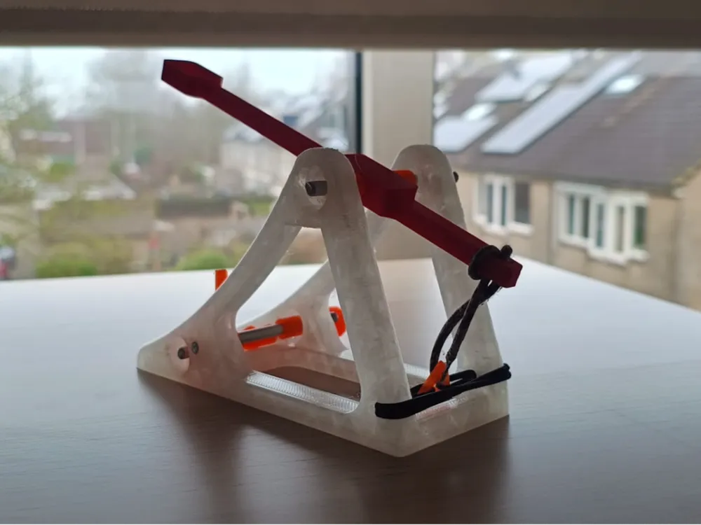 Model Catapult (launches objects over 3m far) by Bart v A - MakerWorld