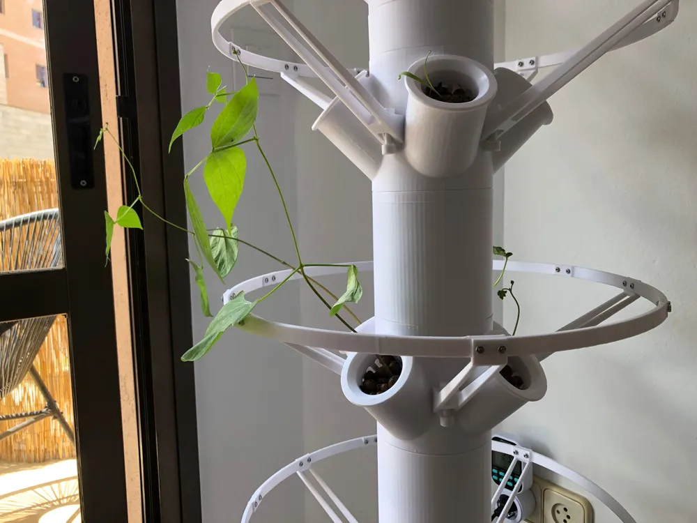 Modular Hydroponic Tower Garden Remixed by ekoscape - MakerWorld