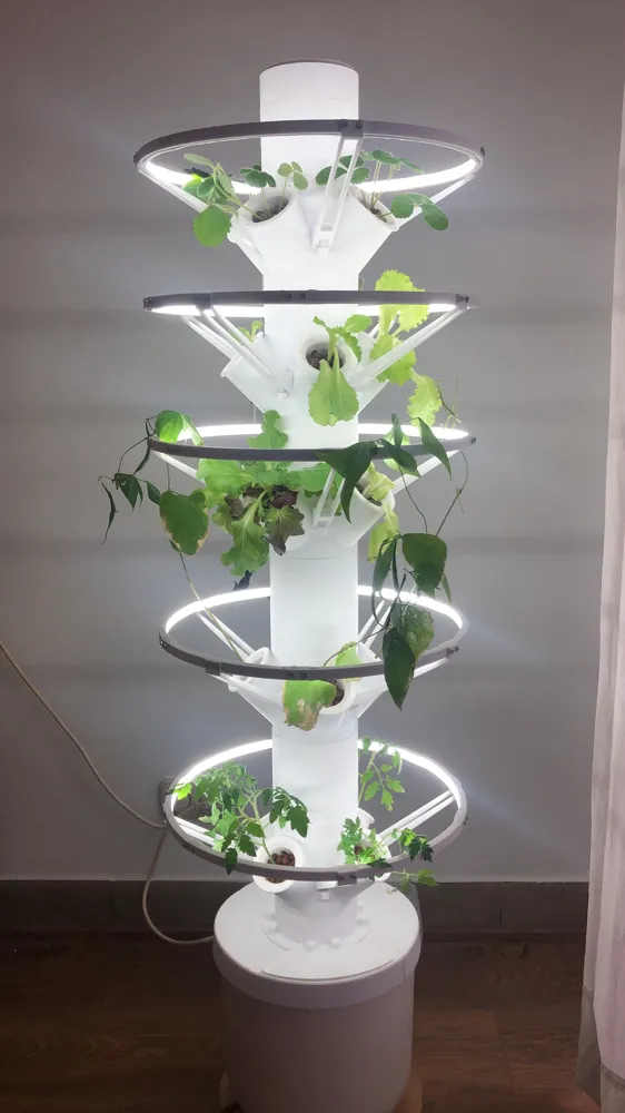 Modular Hydroponic Tower Garden - Free 3D Print Model - MakerWorld