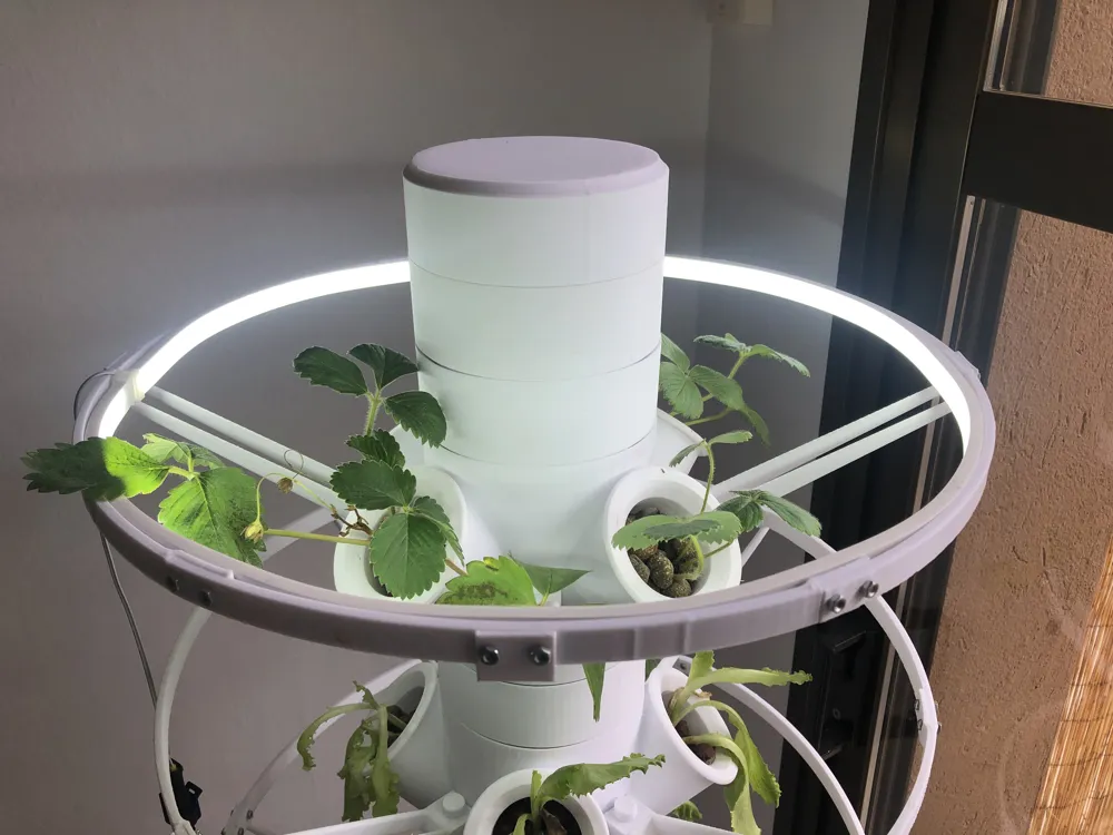 Modular Hydroponic Tower Garden - Free 3D Print Model - MakerWorld