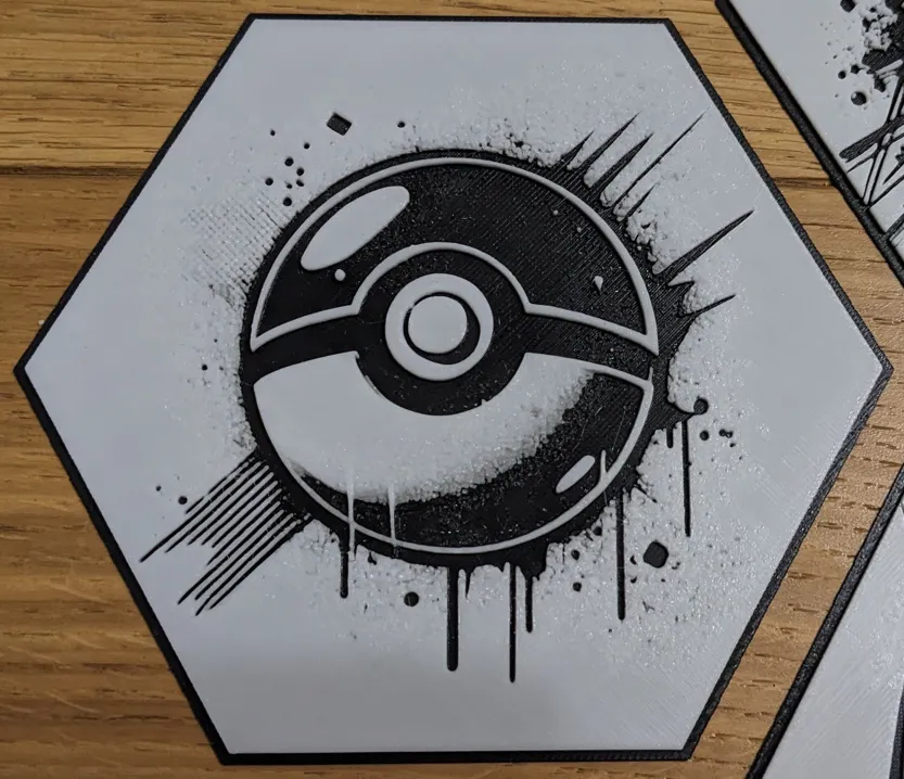 Pokemon Eevee Evoli Hueforge Hex Hexagon by Sebastien - MakerWorld