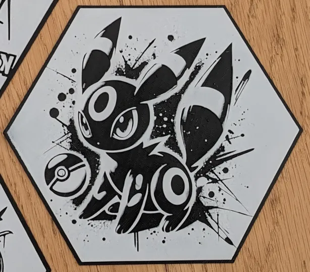 Pokemon Eevee Evoli Hueforge Hex Hexagon by Sebastien - MakerWorld