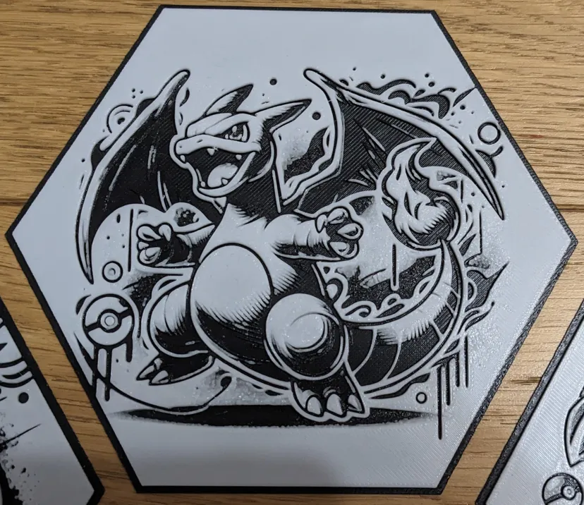 Pokemon Pikachu Hueforge Hex Hexagon by Sebastien - MakerWorld