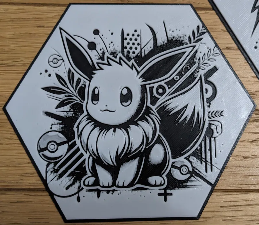 Pokemon Pikachu Hueforge Hex Hexagon by Sebastien - MakerWorld