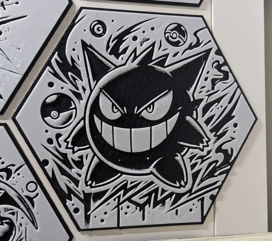 Pokemon Pikachu Hueforge Hex Hexagon by Sebastien - MakerWorld