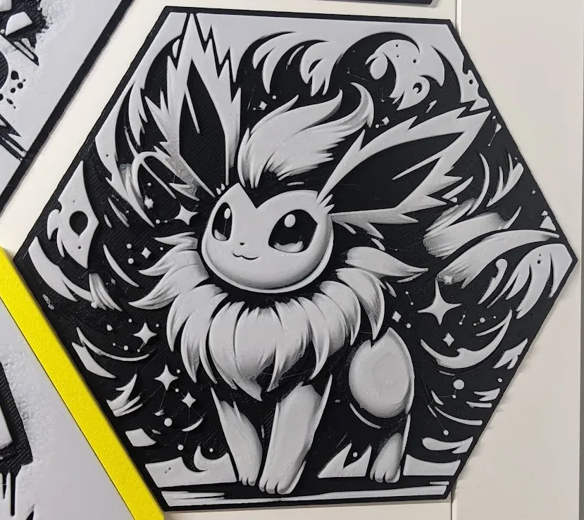 Pokemon Pikachu Hueforge Hex Hexagon by Sebastien - MakerWorld