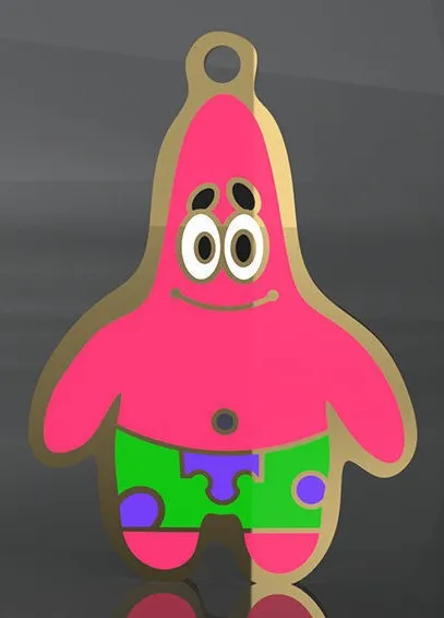 SpongeBob and Patrick Star Keychain by 徐雪晨 - MakerWorld
