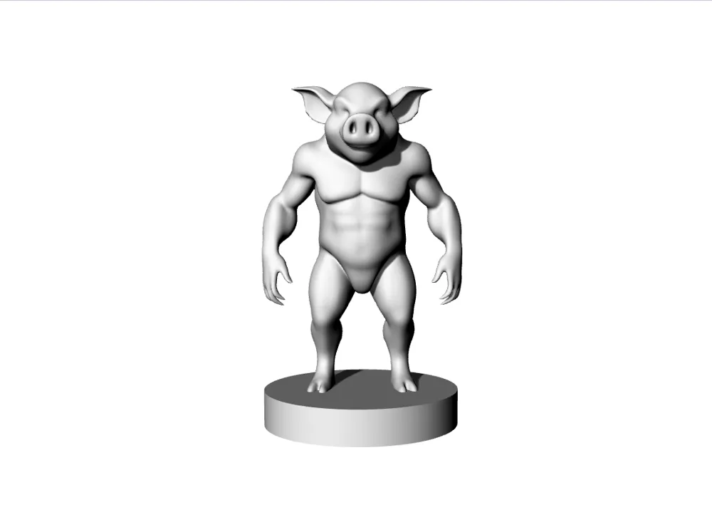 D&D figure pig man - Free 3D Print Model - MakerWorld