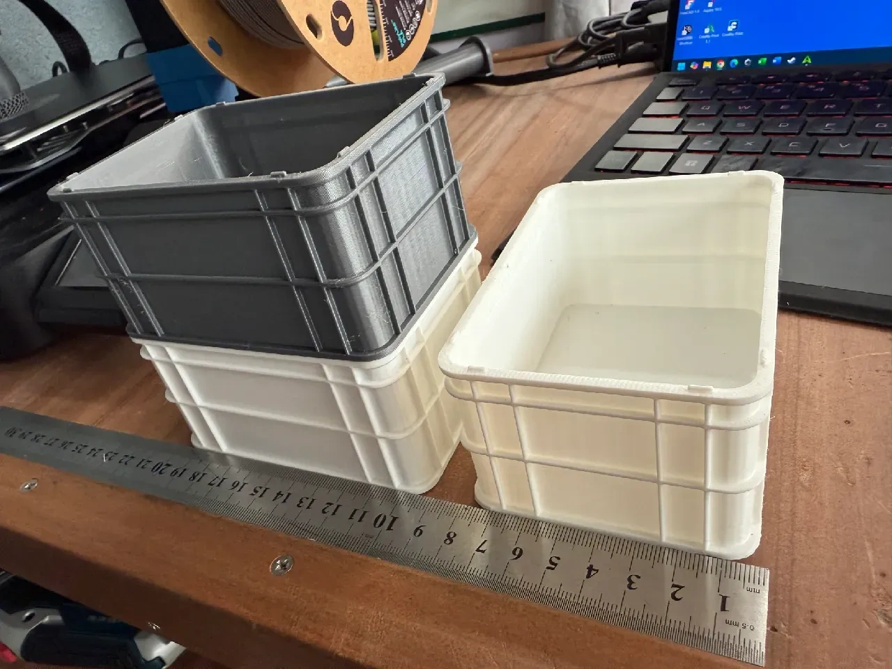 Stackable storage boxes, three sizes. Printable on A1 mini. Remixed by ...