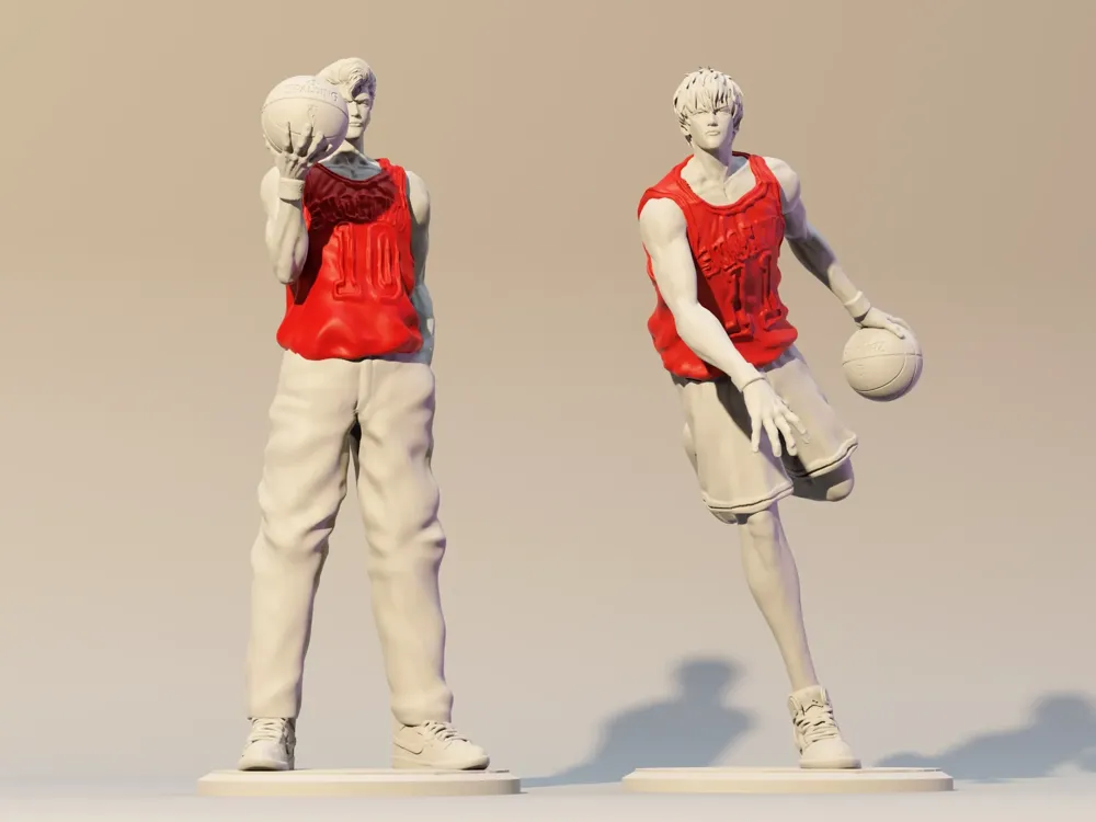 Slam Dunk - Hanamichi Sakuragi and Ryota Miyagi【Figures】 by 黑日 - MakerWorld