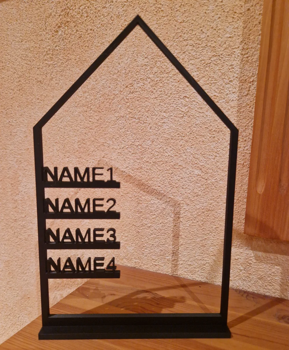 House frame with names by Staudt - MakerWorld