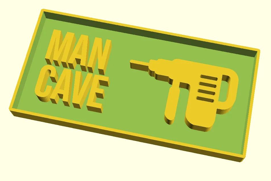 Customizable 2D/3D Plaque/Sign - OpenSCAD by samster395 - MakerWorld