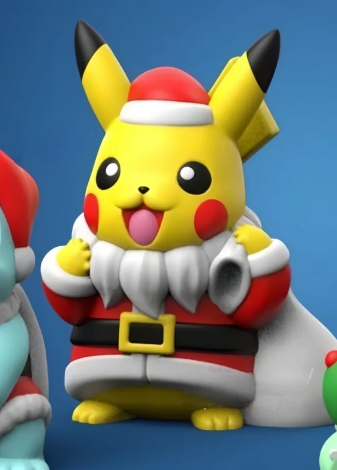 Santa Pikachu by 微创模玩 - MakerWorld