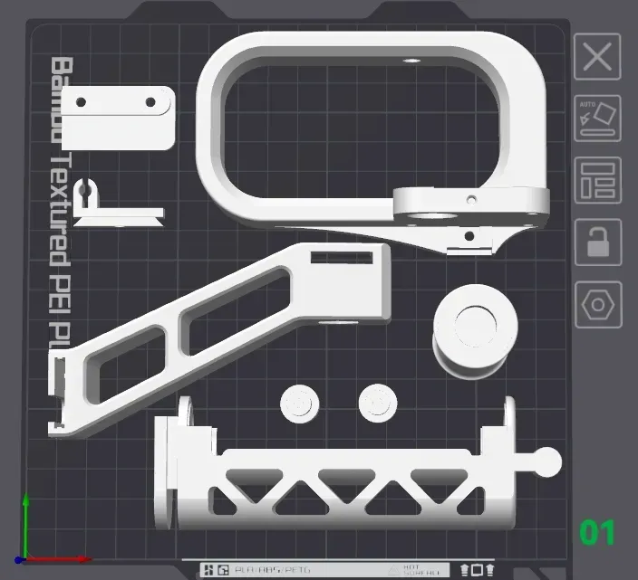 A1 Mini Spool Holder with External Handle Hybrid Remixed by ...