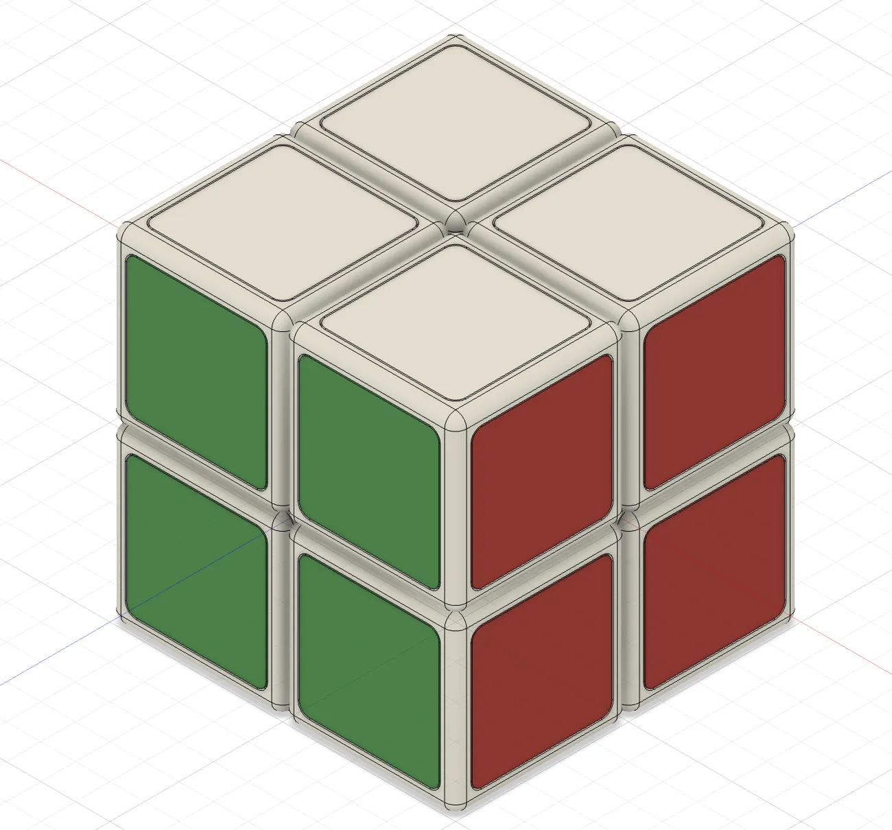 Rubik Cube Style Puzzle 2x2x2, 3 Styles - Free 3D Print Model - MakerWorld