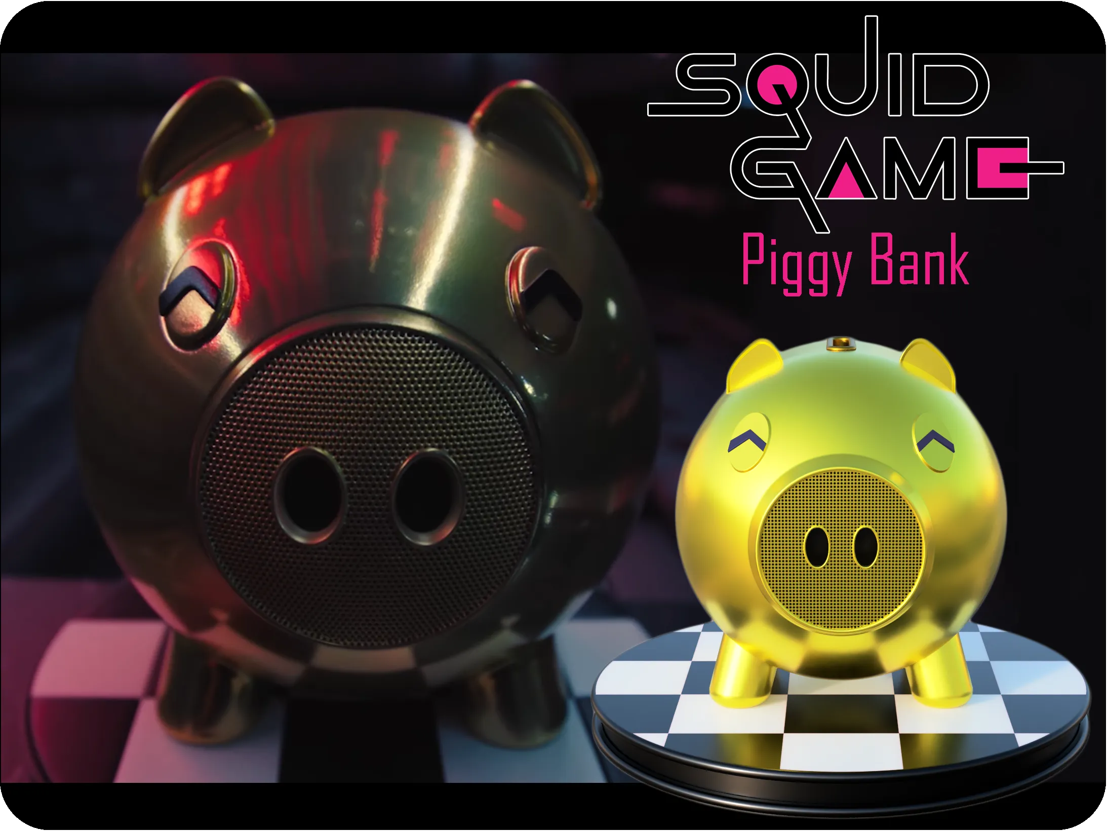 Piggy Bank - Squid Game (with base!) - Free 3D Print Model - MakerWorld