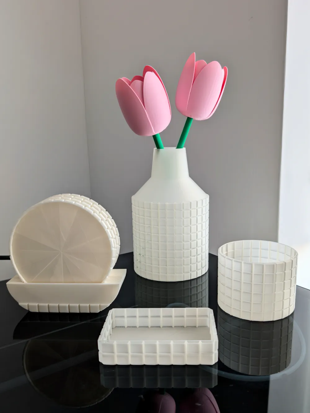 Squares pattern vase by ArKay Prints - MakerWorld