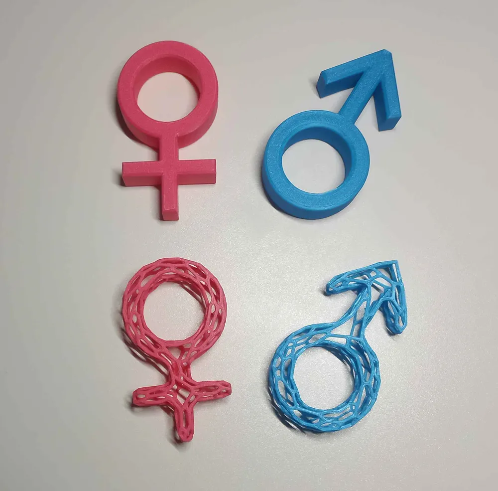 Simple And Voronoi Gender Sex Symbols By Mosselini1 Makerworld Download