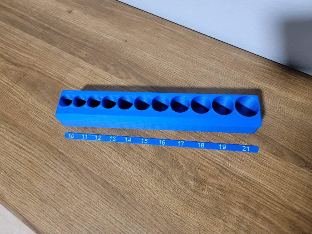 Socket Holders 3/8" Drive - Gridfinity (1 row) by ADHDid MakerWorld: Download Free 3D Models