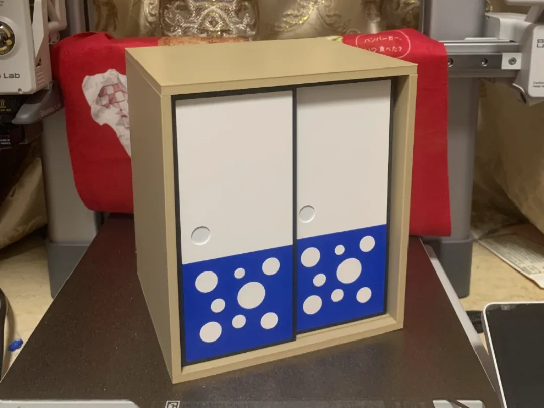 Doraemon's Room Closet Miniature Desktop Storage Cabinet, Sliding Door ...