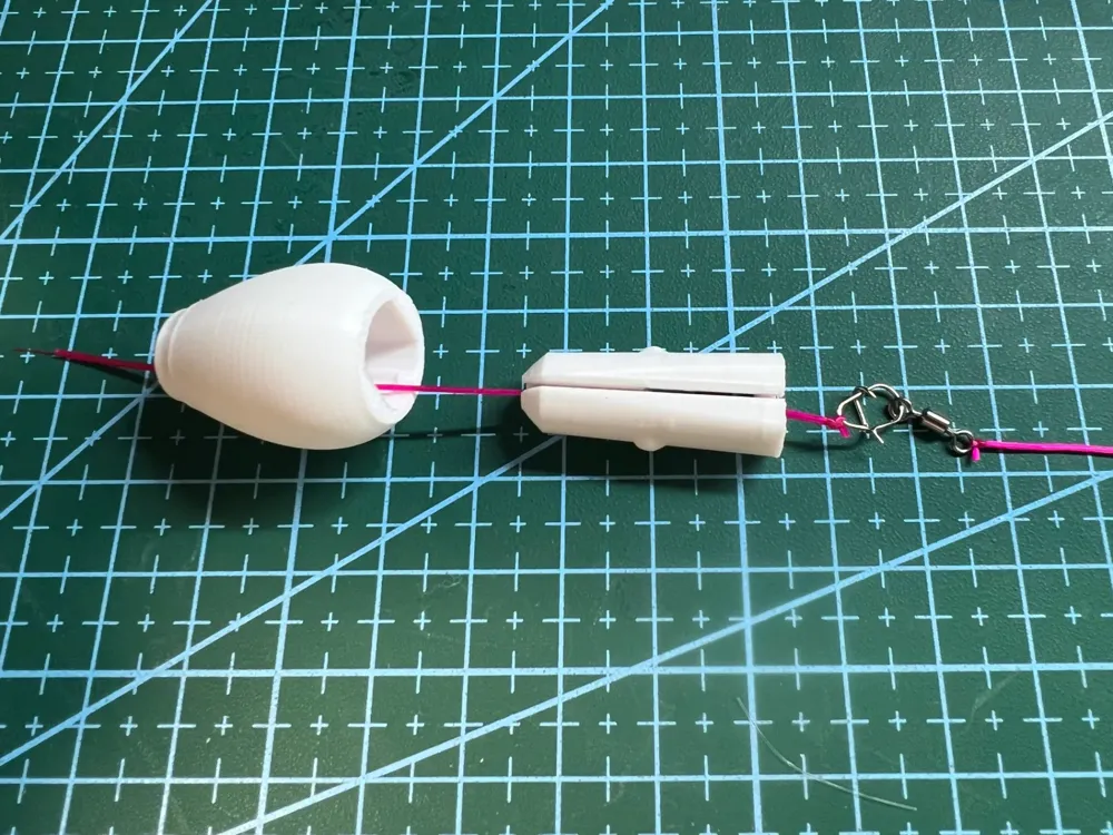 Lure fly fishing hook assist thrower, no steel core, hidden pin, figure ...